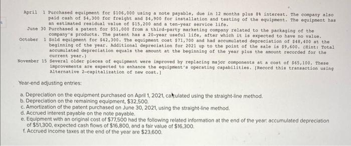 Solved Exercise 11-41 (Algo) General ledger exercise; | Chegg.com