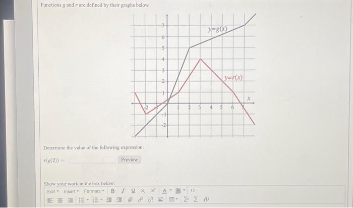 Solved Functions g and r are defined by their graphs below. | Chegg.com