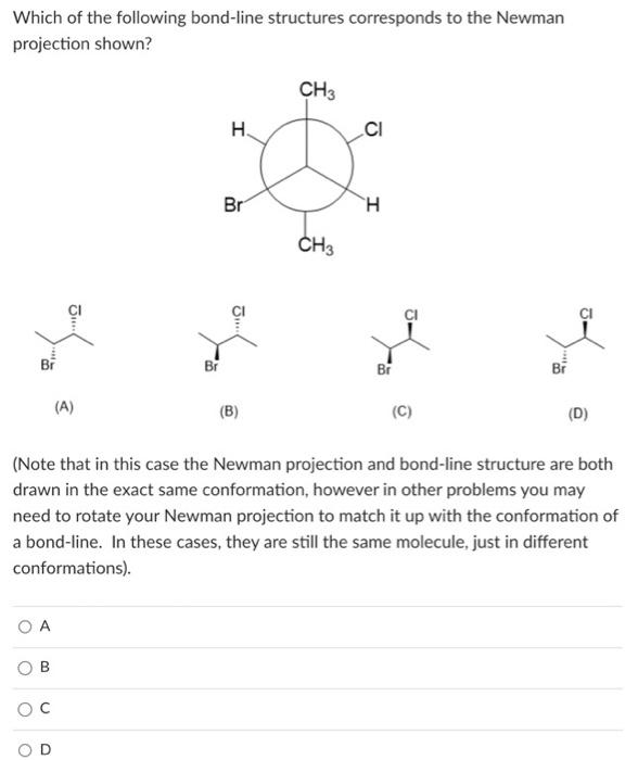 Solved Which of the following bond-line structures | Chegg.com