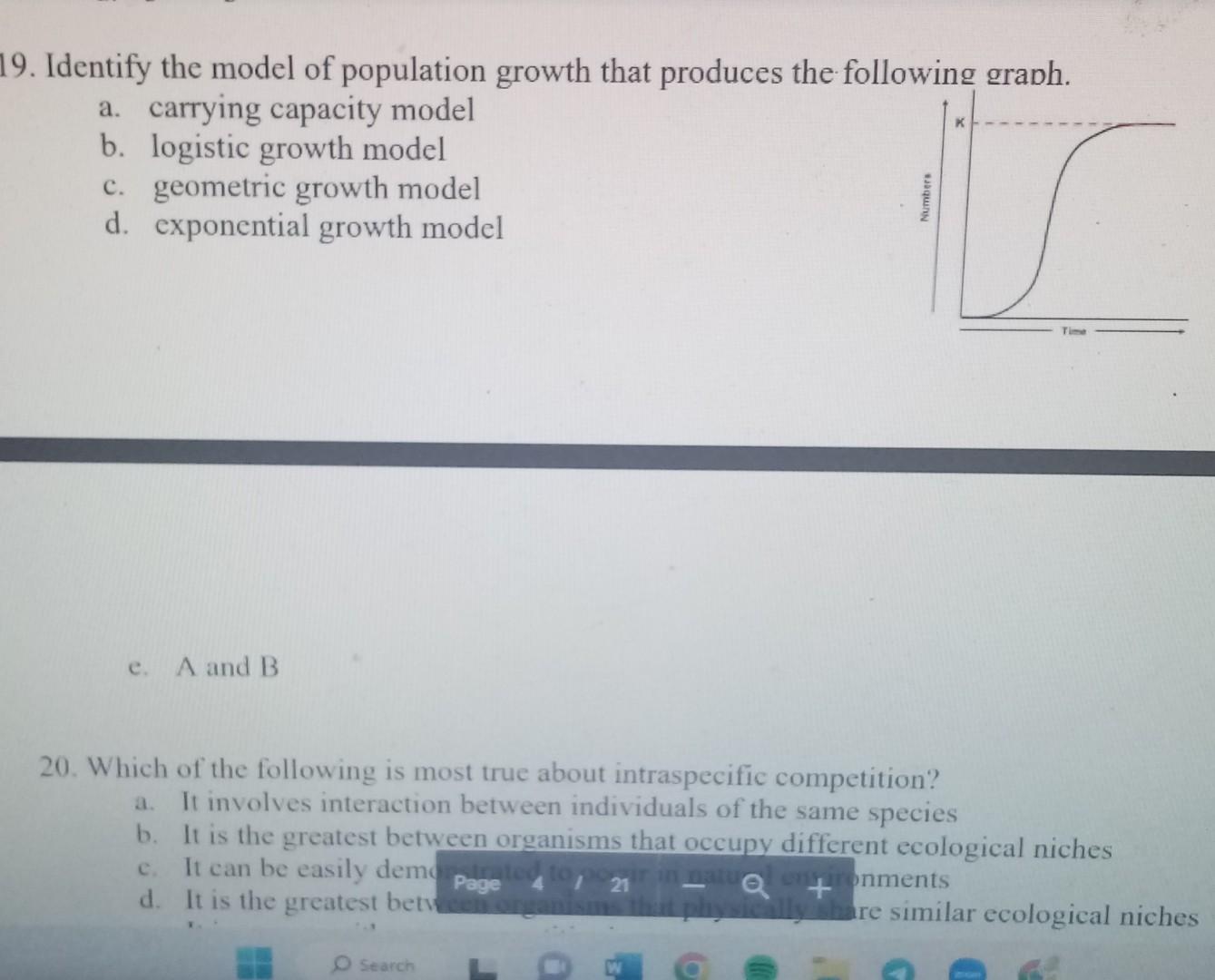 Solved 9. Identify the model of population growth that | Chegg.com