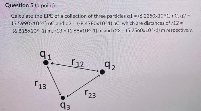 Solved Calculate the EPE of a collection of three particles | Chegg.com