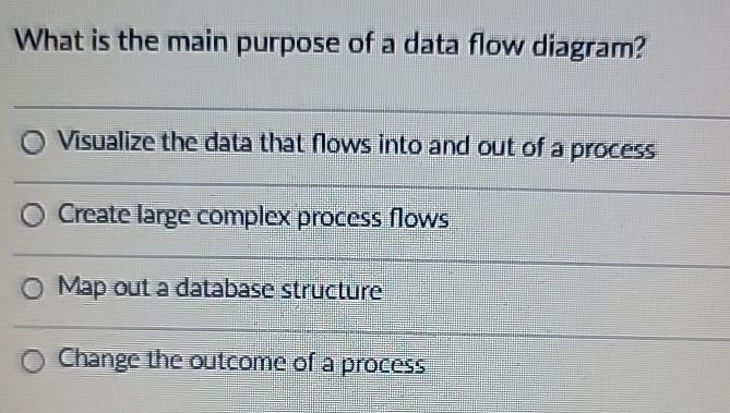 Solved What is the main purpose of a data flow | Chegg.com
