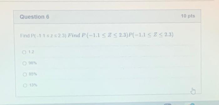 Solved Find P(-11 sz≤23) Find P(-1.1 ≤ 2 ≤ 2.3) P(-1.1 ≤ 2 ≤ | Chegg.com