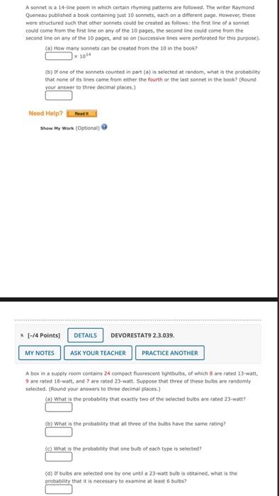 Solved Three molecules of type A, three of type B, three of | Chegg.com