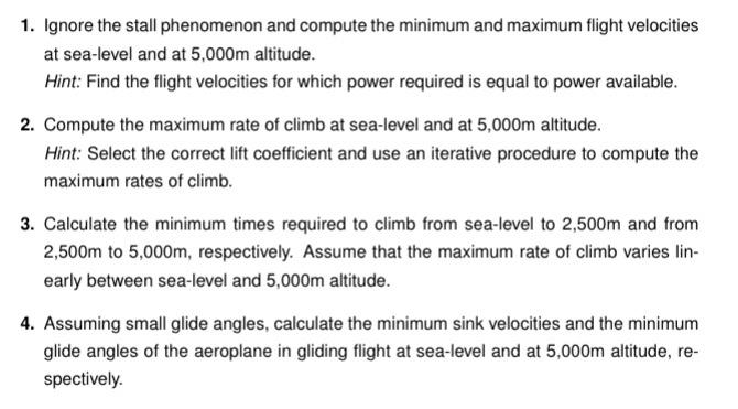 Solved Consider a single engine piston propeller aircraft | Chegg.com