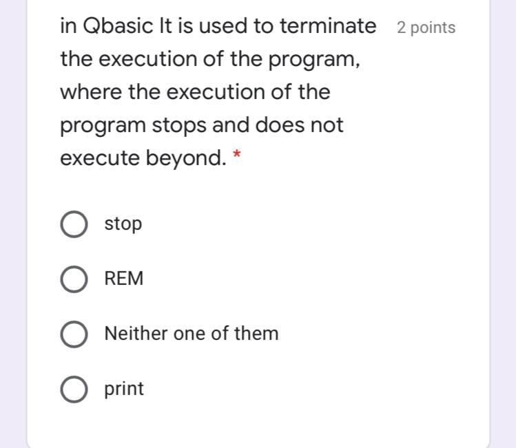 Solved in Qbasic It is used to terminate 2 points the | Chegg.com