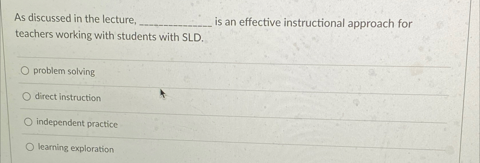 Solved As discussed in the lecture, is an effective | Chegg.com