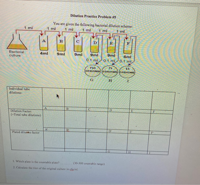 Solved Dilution Practice Problem #5 You are given the | Chegg.com