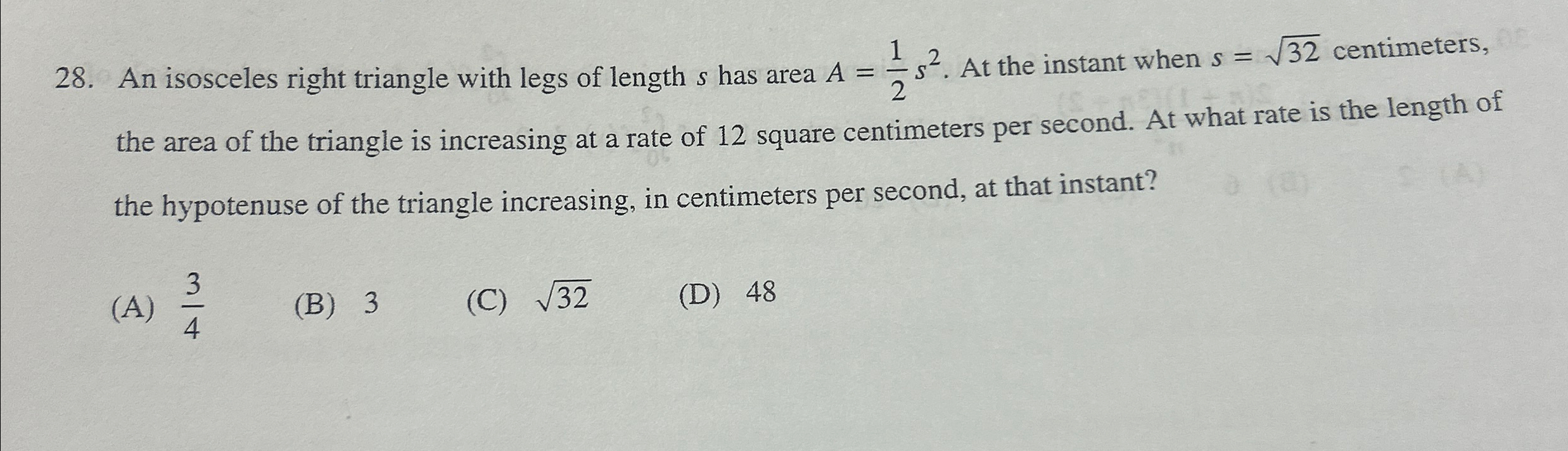 Solved An isosceles right triangle with legs of length s | Chegg.com