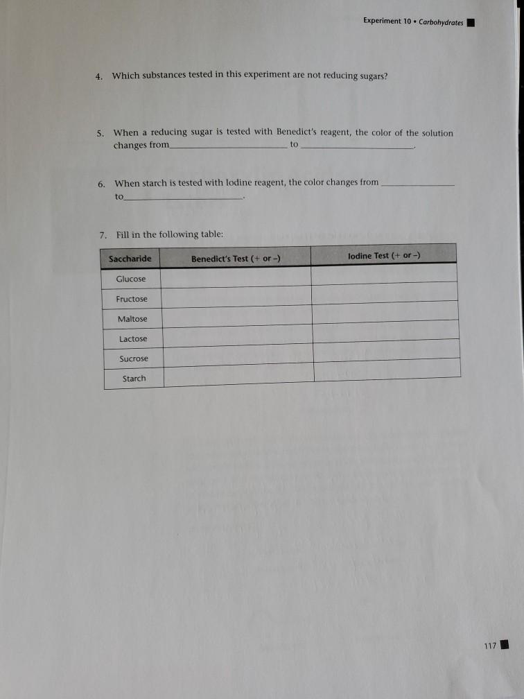 Solved Experiment 10. Carbohydrates C. Hydrolysis of Sucrose | Chegg.com