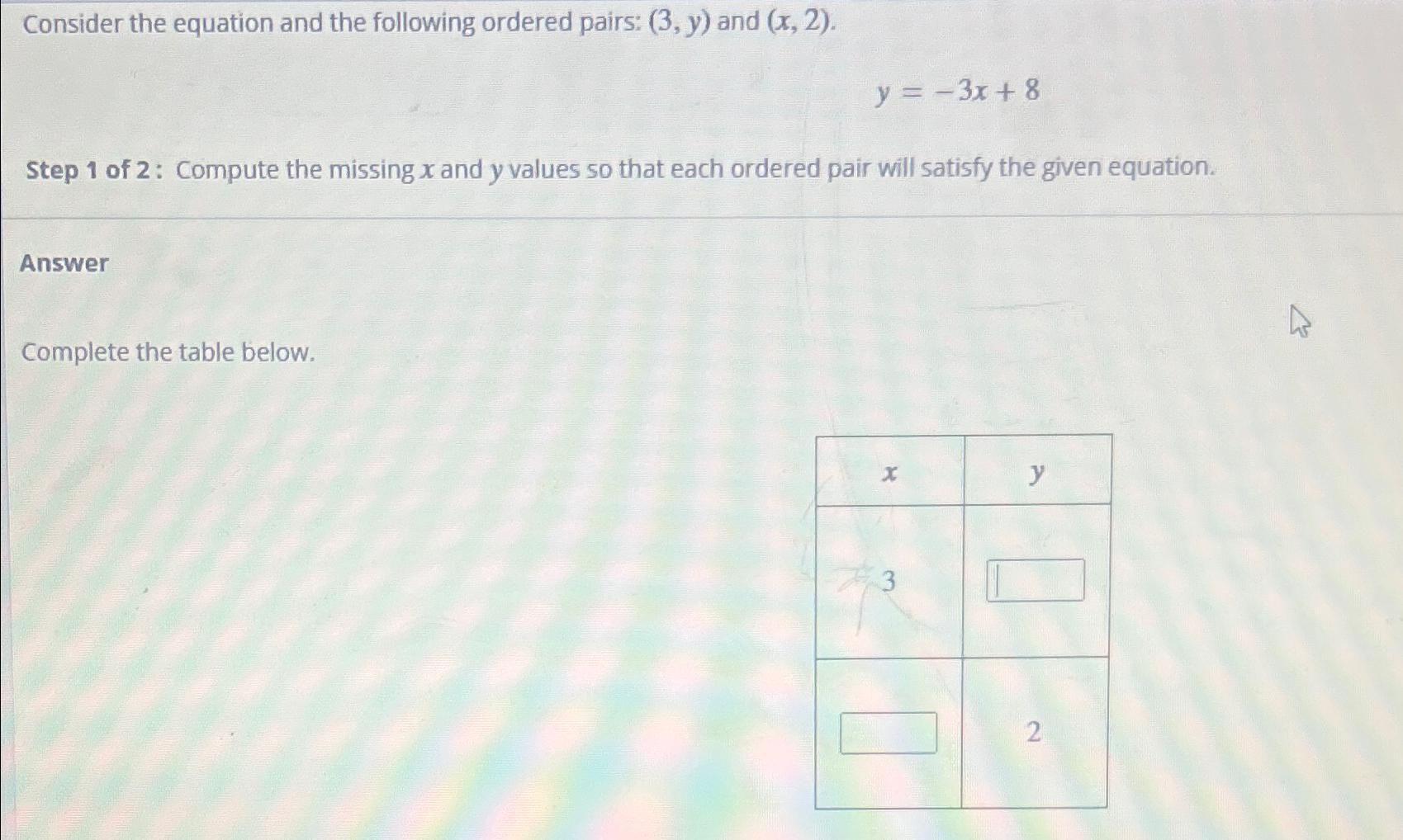 Solved Consider the equation and the following ordered | Chegg.com