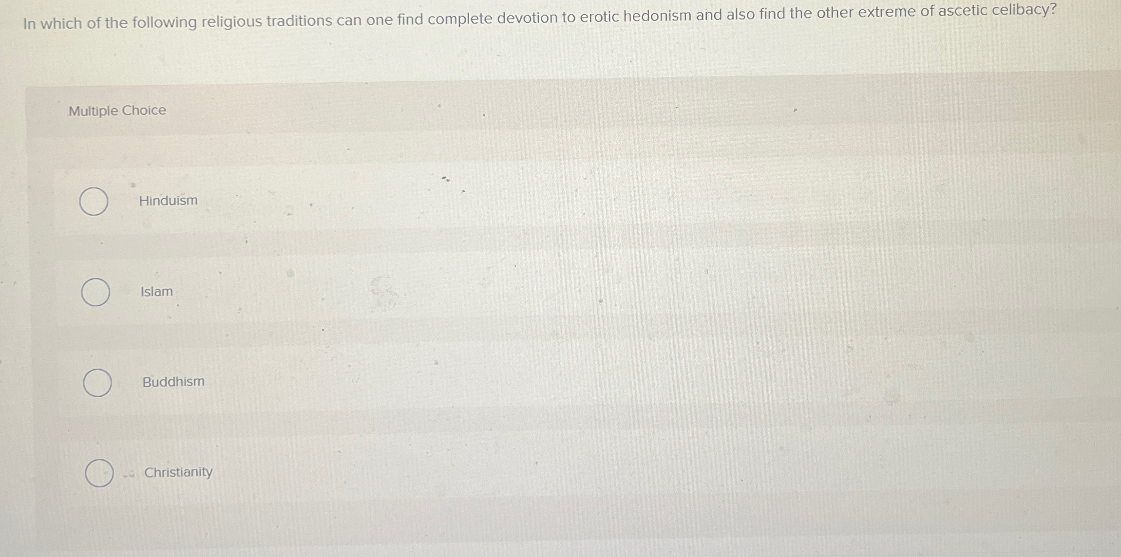 Solved In which of the following religious traditions can | Chegg.com