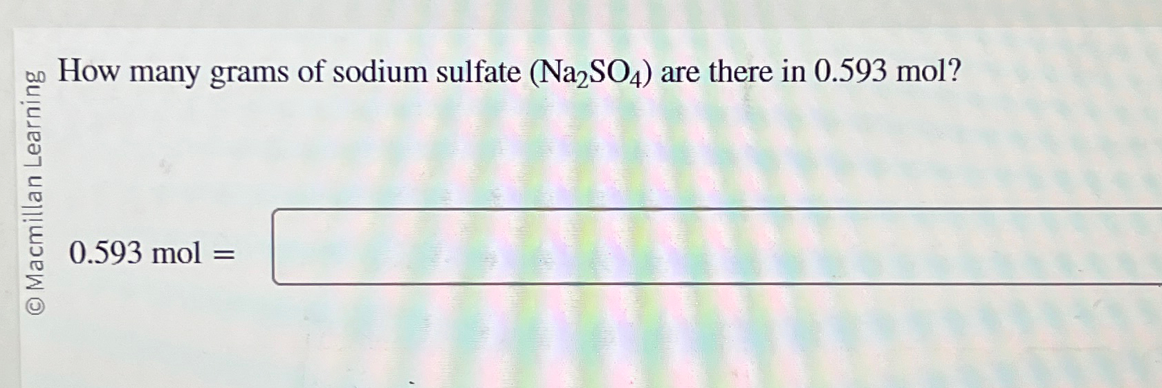 Solved How many grams of sodium sulfate (Na2SO4) ﻿are there | Chegg.com