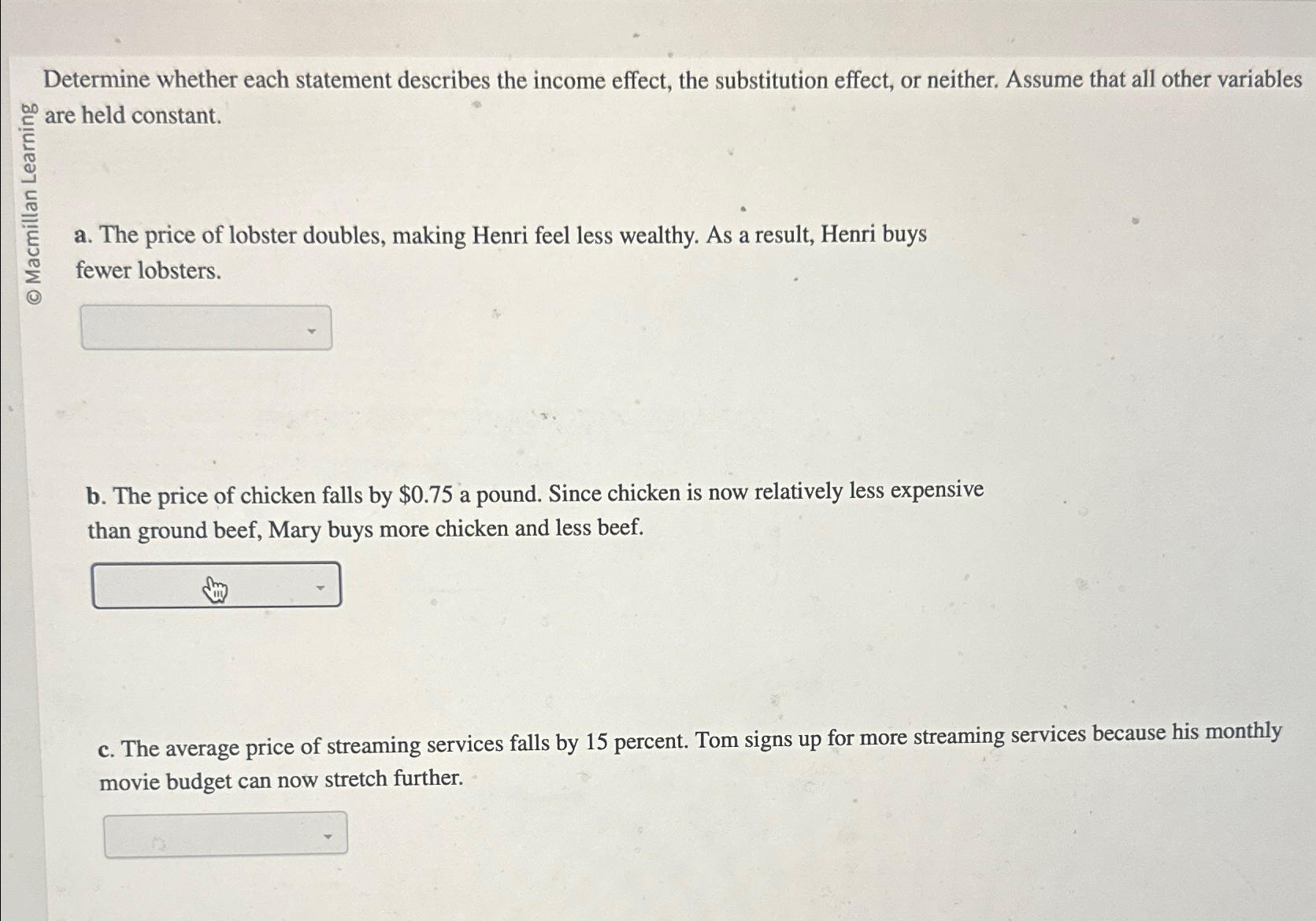 Solved Determine whether each statement describes the income | Chegg.com