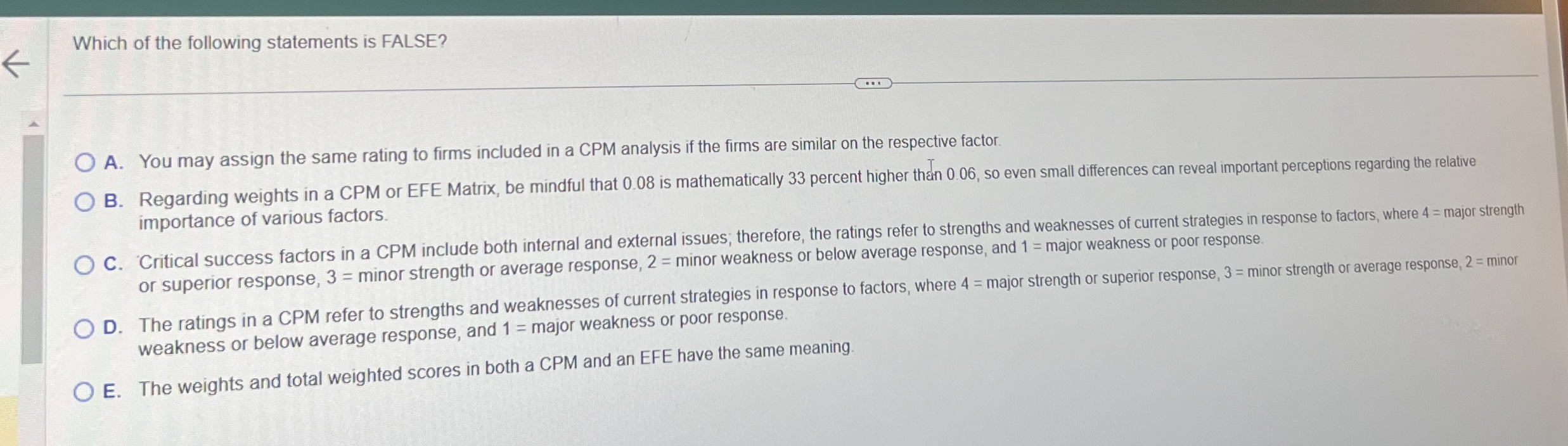 Solved Which of the following statements is FALSE?A. ﻿You | Chegg.com
