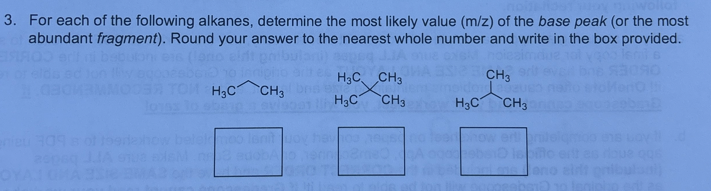 Solved For Each Of The Following Alkanes Determine The Most