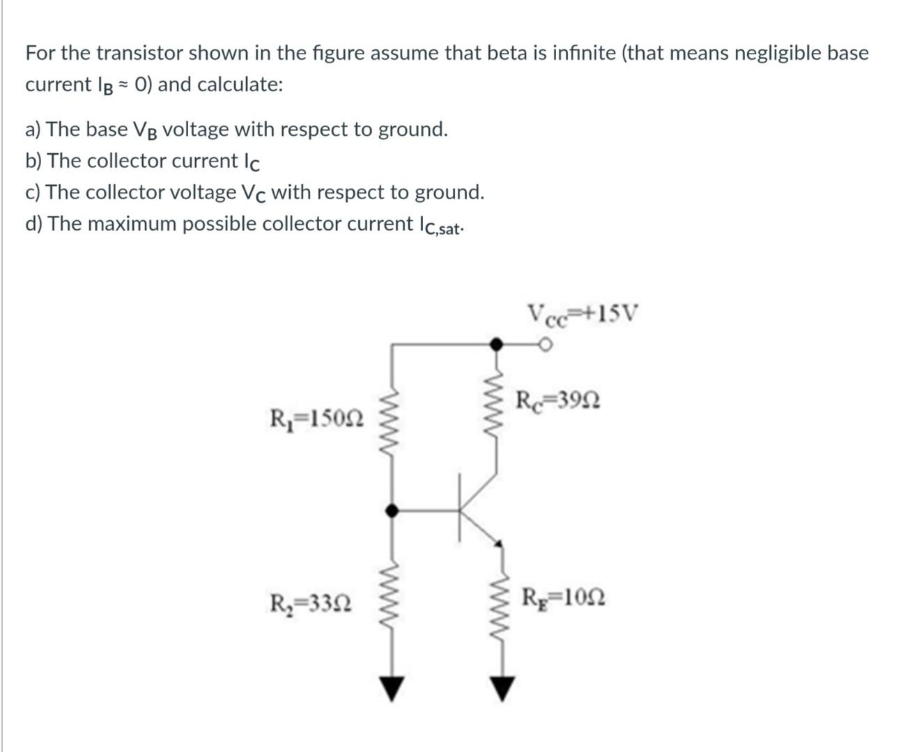 Solved For the transistor shown in the figure assume that | Chegg.com