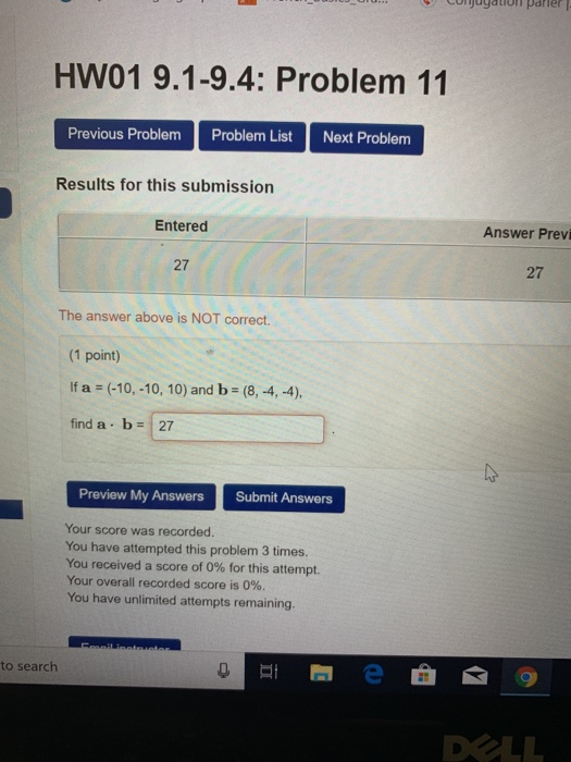 Solved Conjugation parler - HW01 9.1-9.4: Problem 11 | Chegg.com