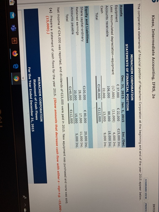Solved Kieso, Intermediate Accounting, IFRS, 2e INTE | Chegg.com