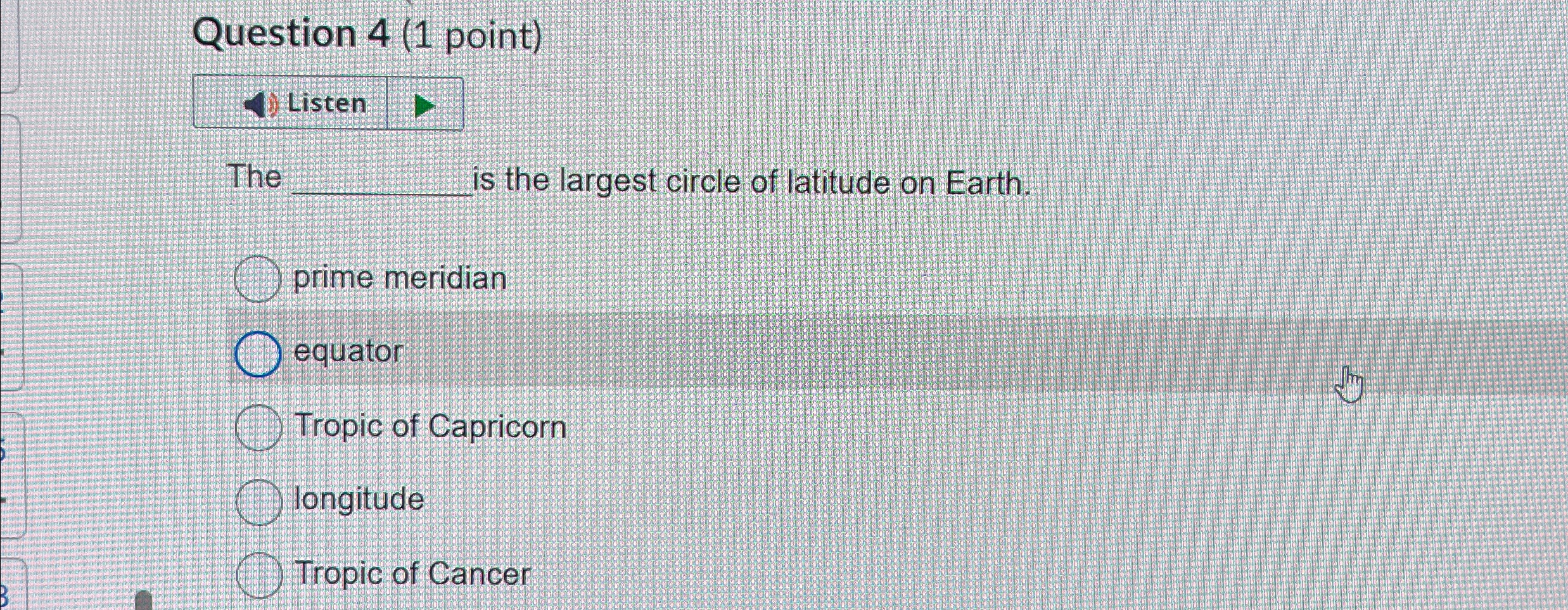 Solved Question 4 (1 ﻿point)ListenTh is the largest circle | Chegg.com
