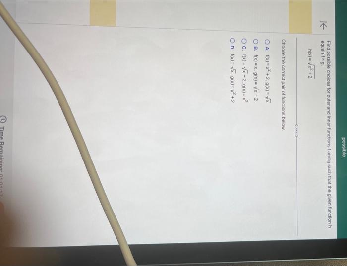 Solved Find Possible Choices For Outer And Inner Functions F