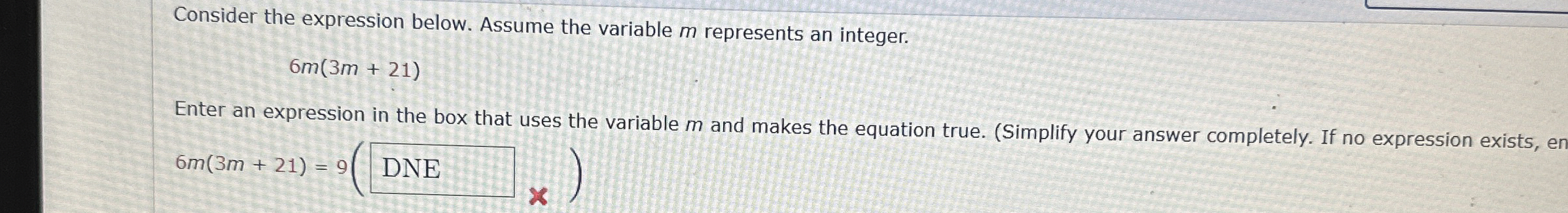 Solved Consider the expression below. Assume the variable m | Chegg.com
