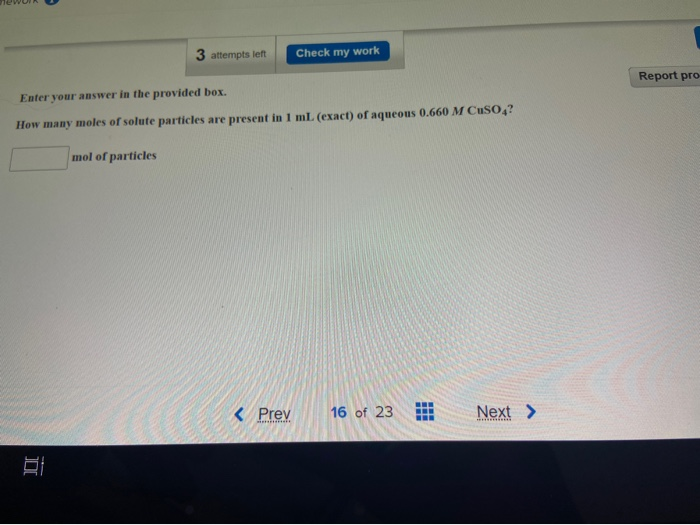 Solved 3 attempts left Check my work Report pro Enter your | Chegg.com