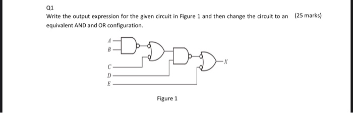 Solved Q1 Write The Output Expression For The Given Circuit 1615
