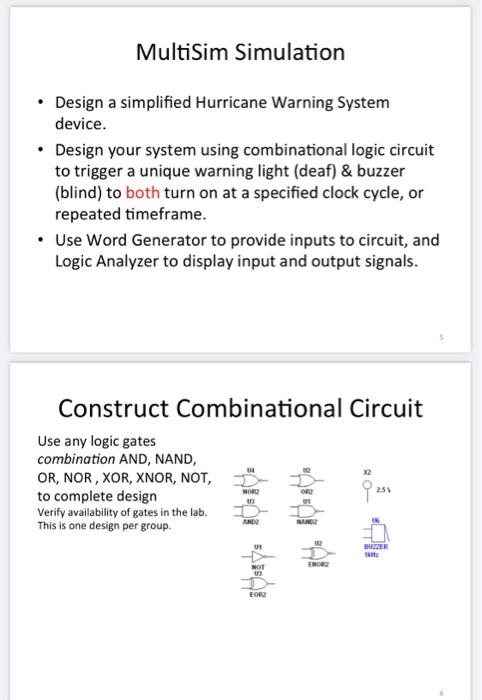 Solved MultiSim Simulation - Design a simplified Hurricane | Chegg.com