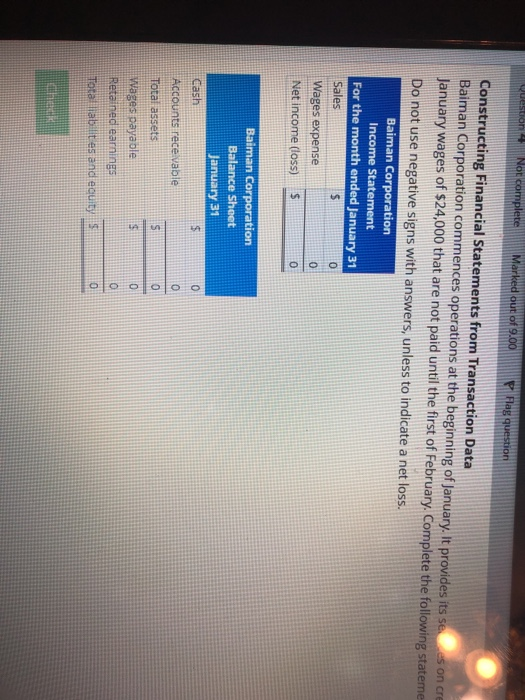 Solved Constructing Financial Statements from Transaction | Chegg.com