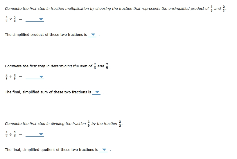 Solved Complete the first step in ﻿fraction multiplication | Chegg.com