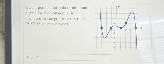 Solved Give A Possible Formula Of Minimum Degree For The
