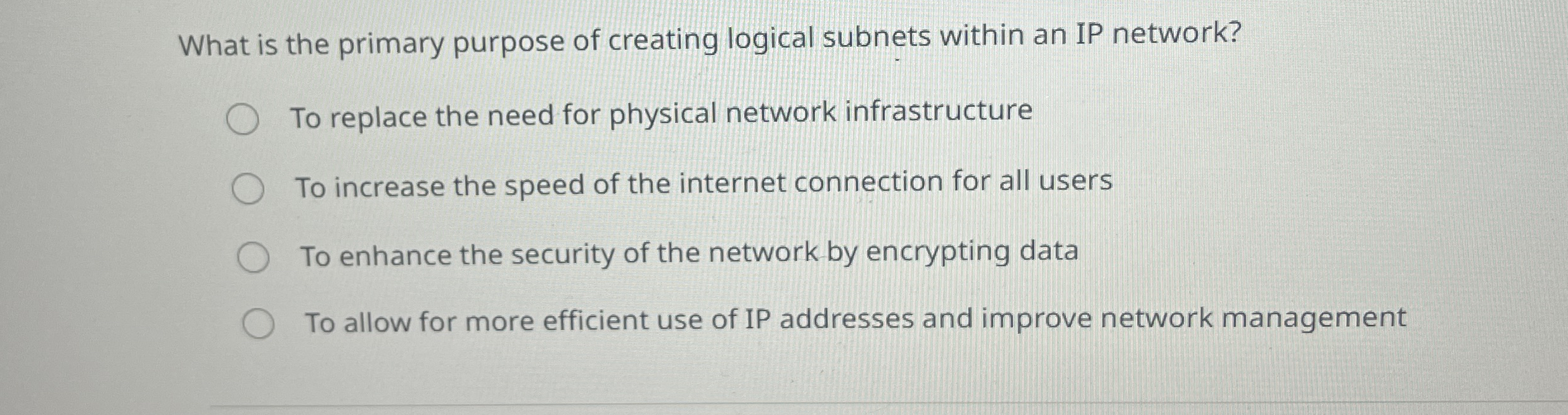 Solved What is the primary purpose of creating logical | Chegg.com