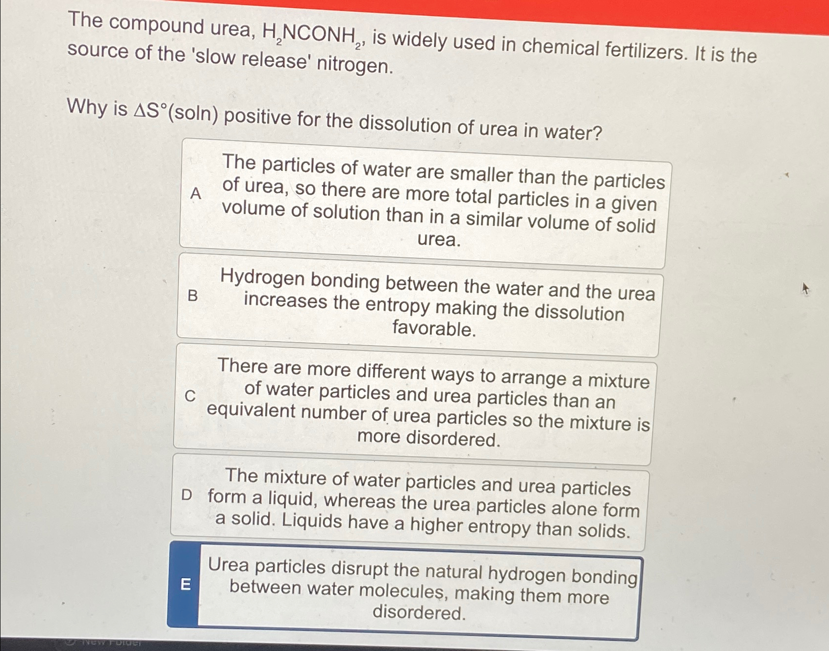 The compound urea, H2NCONH2, ﻿is widely used in | Chegg.com