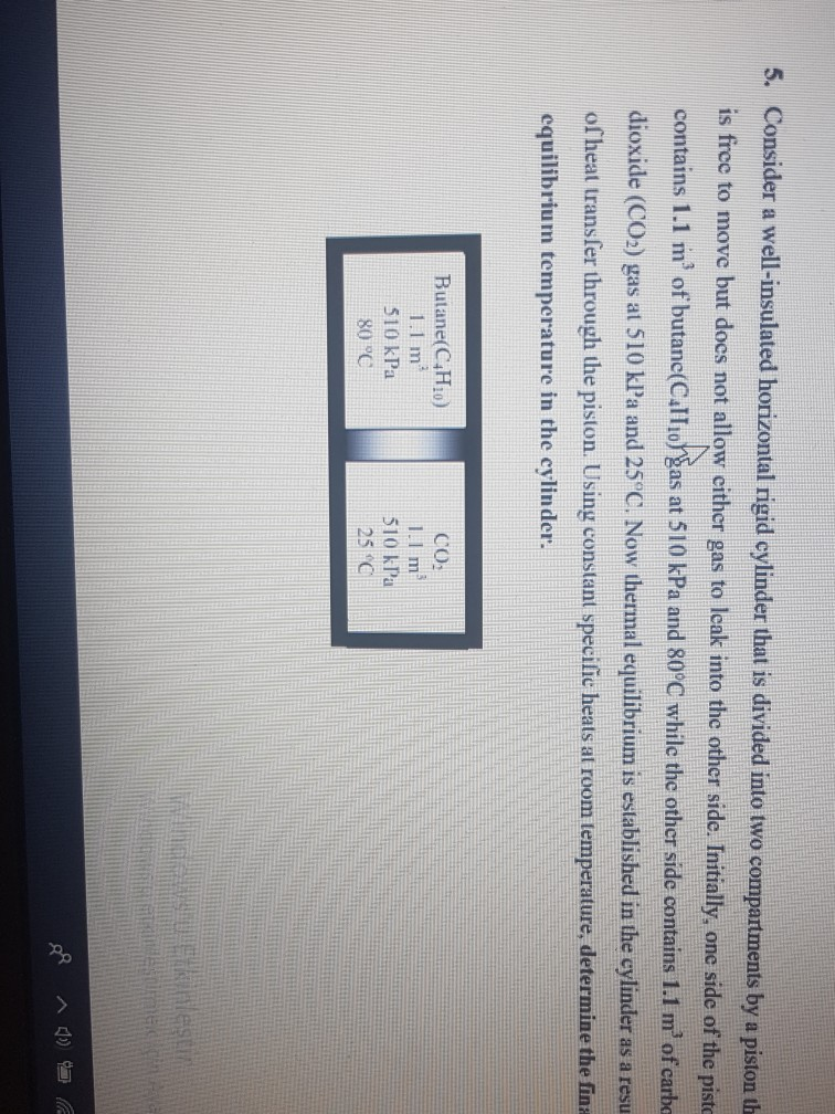 Solved 5. Consider a well-insulated horizontal rigid | Chegg.com