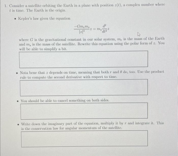 Solved Consider a satellite orbiting the Earth in a plane | Chegg.com