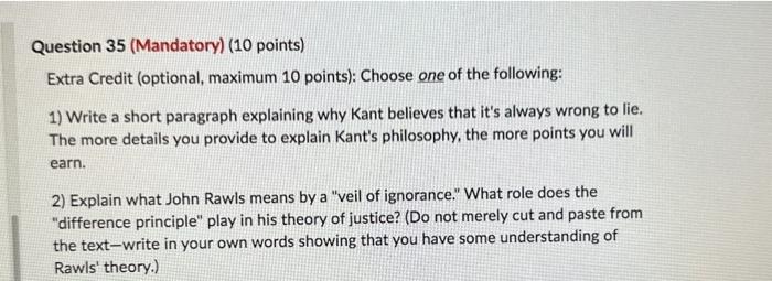 Extra Credit (optional, maximum 10 points): Choose | Chegg.com