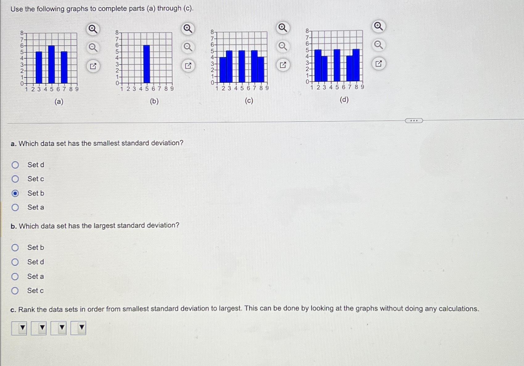 Solved Use the following aranhs to comolete parts (a) | Chegg.com
