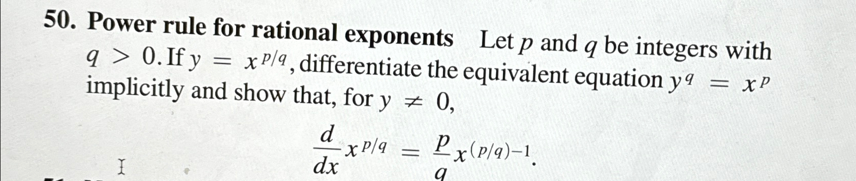 Solved Power rule for rational exponents Let p ﻿and q ﻿be | Chegg.com
