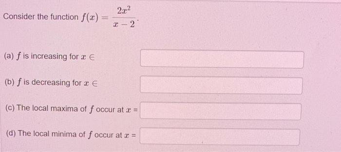 Solved Consider The Function F X −6x3−36x2 90x−8 A F Is