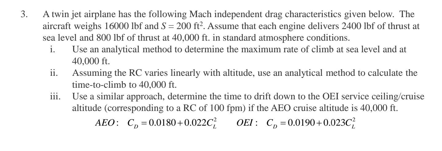 Solved A twin jet airplane has the following Mach | Chegg.com