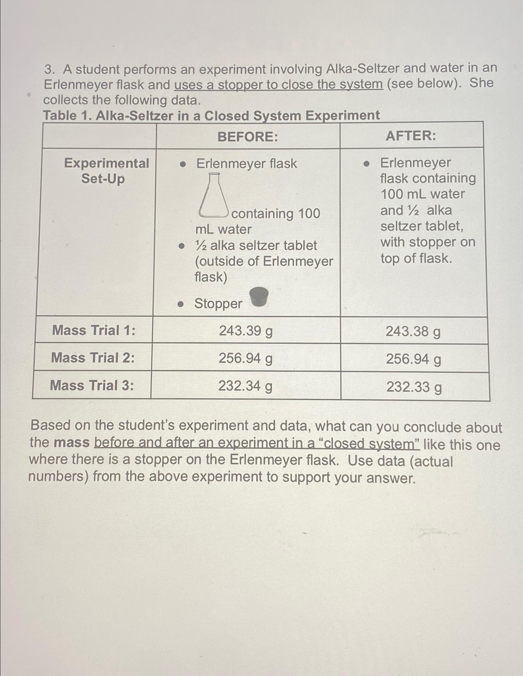 Solved A student performs an experiment involving | Chegg.com