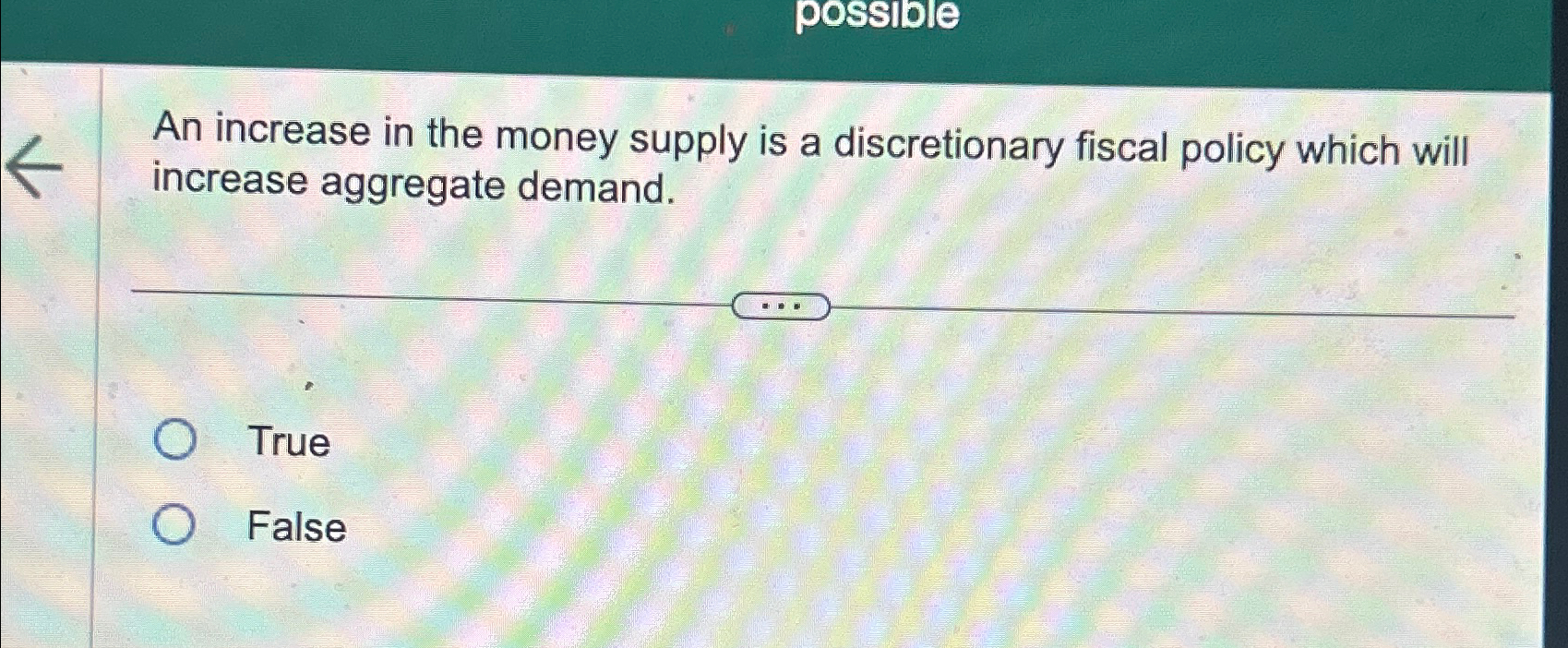 Solved An increase in the money supply is a discretionary | Chegg.com