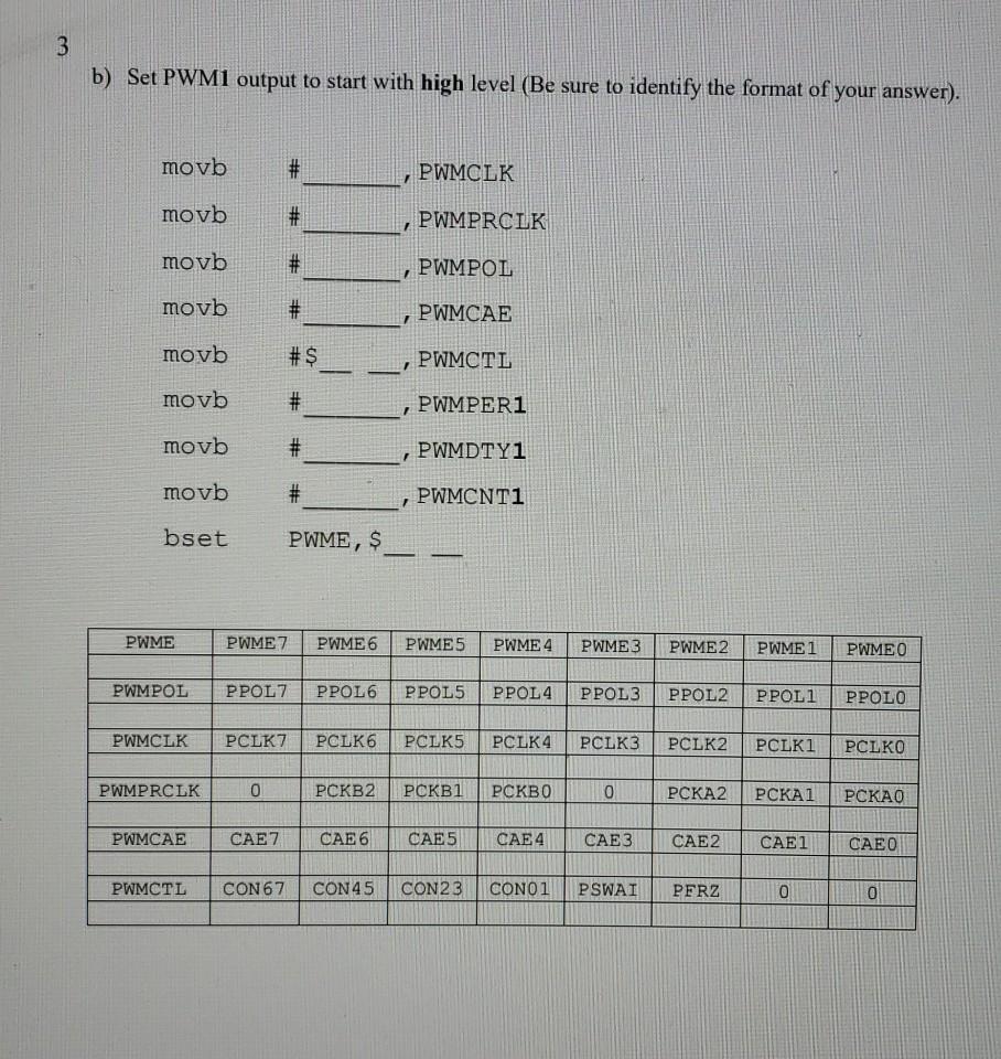 Solved 3. Write an instruction sequence to generate a 5 KHz | Chegg.com
