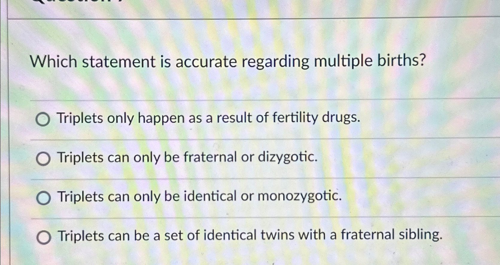 Solved Which statement is accurate regarding multiple | Chegg.com