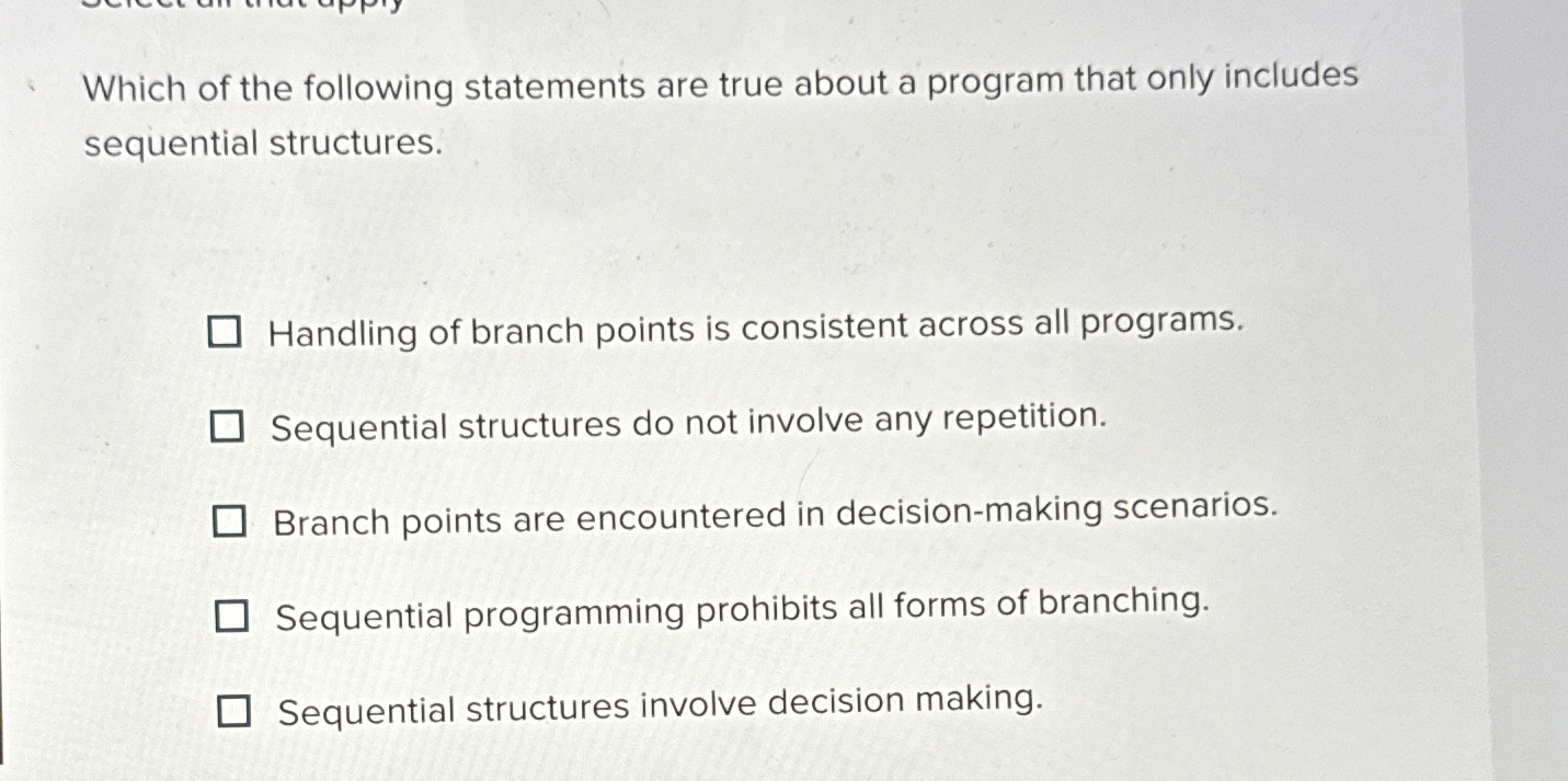 Solved Which of the following statements are true about a | Chegg.com