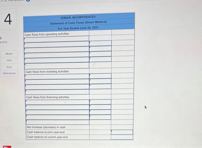 Solved Exercise 12-19B (Algo) Direct: Preparing statement of | Chegg.com
