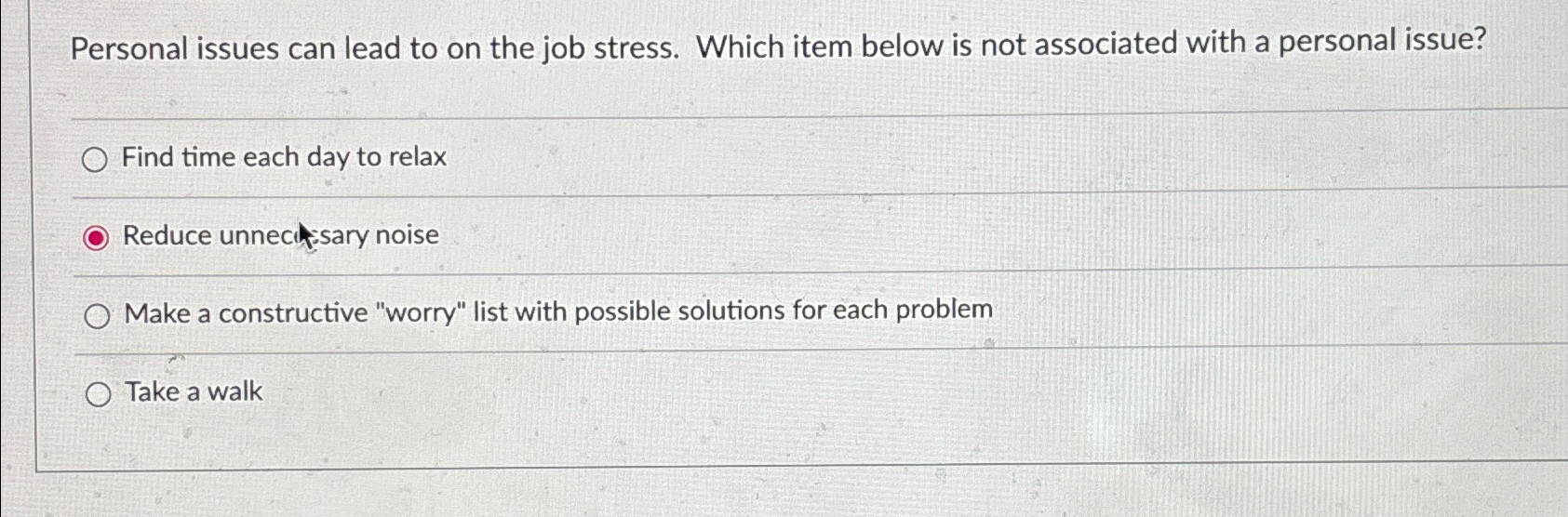Solved Personal issues can lead to on the job stress. Which | Chegg.com