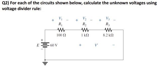 Solved Q2) For each of the circuits shown below, calculate | Chegg.com
