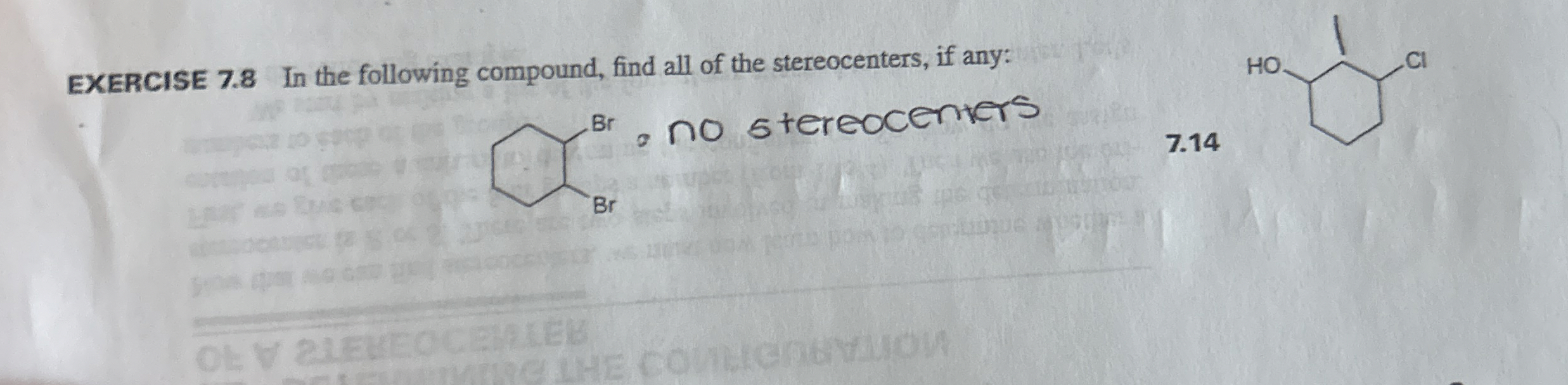 Solved EXERCISE 7.8 ﻿In the following compound, find all of | Chegg.com